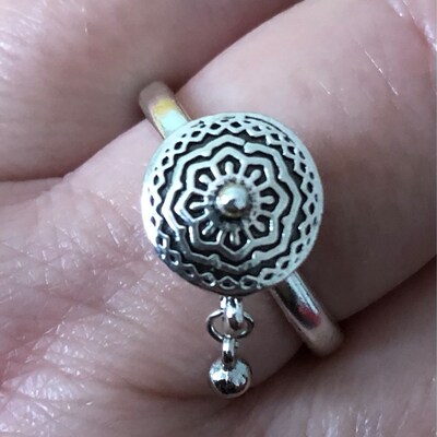 Silver Fidget Ring Lotus Spin Ring Anxiety Ring Gift for Her Daughter ...