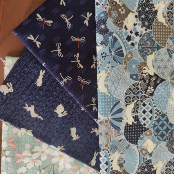 Japanese Tsuru Fabric Floral Pattern Ivory Background 50cm Japanese ...