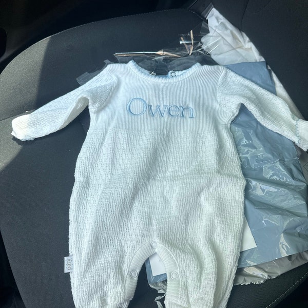 Baby Boy Coming Home Gown Personalized Baby Gift, Monogrammed Take Home ...