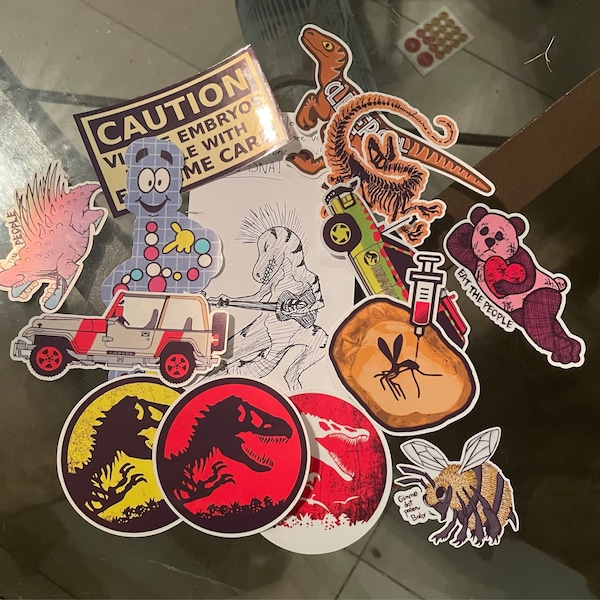 Jurassic Park Stickers - Etsy