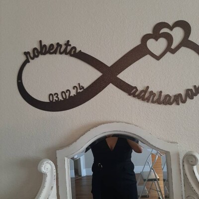 Personalized Wedding Gift for Couple Custom Infinity Sign Wedding Date ...