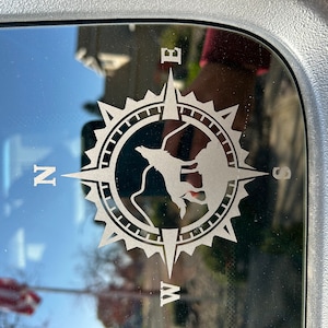 Pirate Skull Compass Vinyl Decal Sticker, Compass Rose, Ship Captain ...