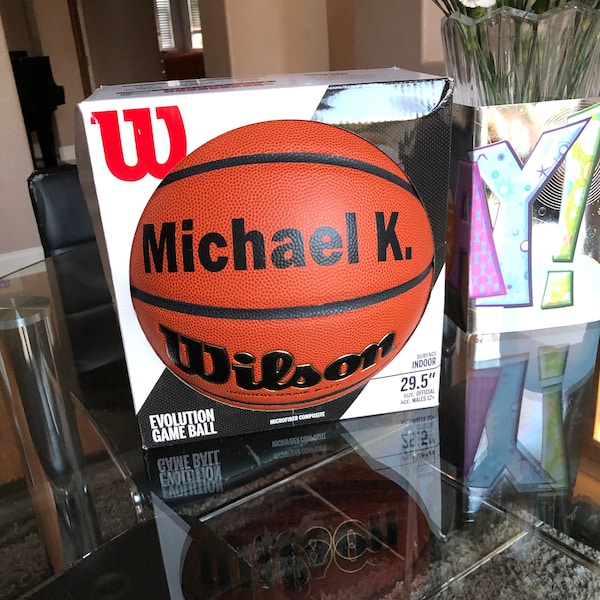 Customized Personalized Wilson Evolution Basketball Indoor Size 29.5 ...