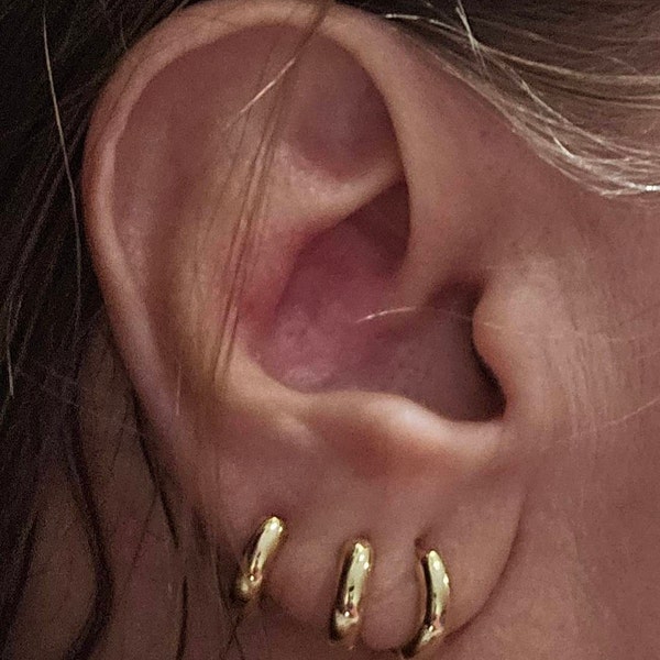 50mm Oversized Elegant Hoops, Oversized Hoop Earrings, Large Gold Hoop ...