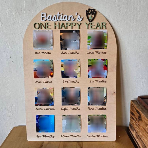 One Happy Camper First Year Birthday Board | One Happy Year Milestone ...