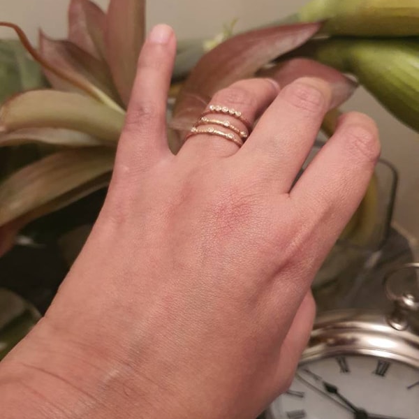 Solid Gold Heart Ring, Handmade 10k-14k Gold Ring, Stacking Gold Ring ...