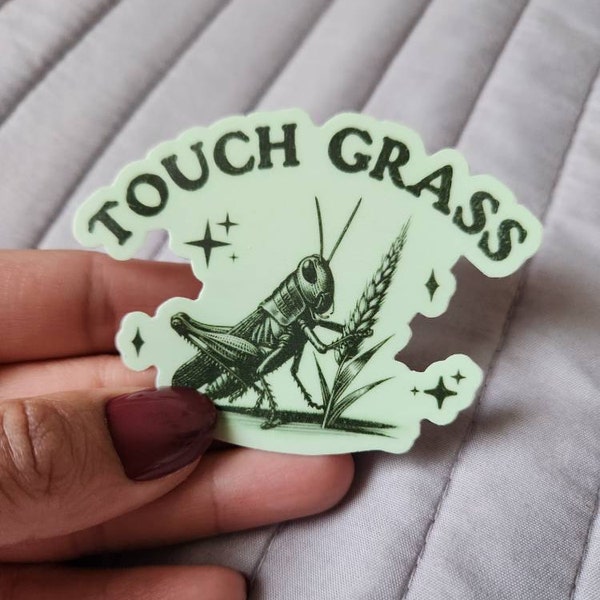 Touch Grass Sticker - Etsy
