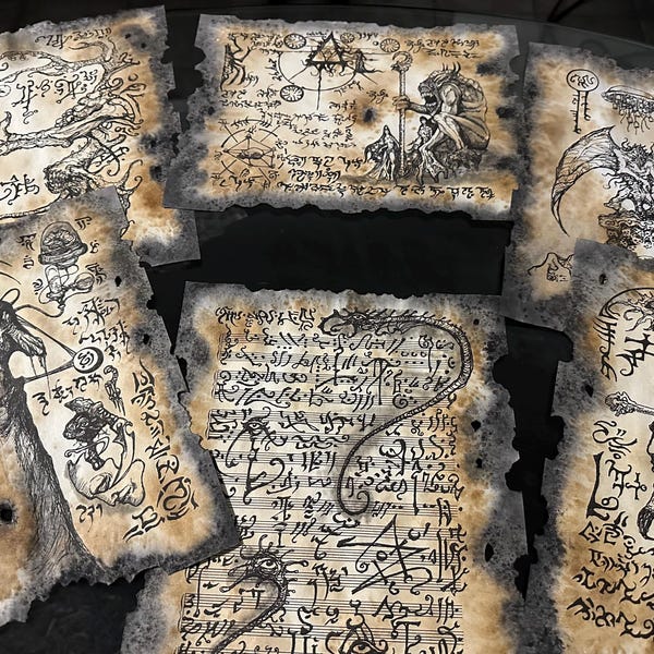 NECRONOMICON PAGES Instant Download Magic Seals and Occult Symbols ...