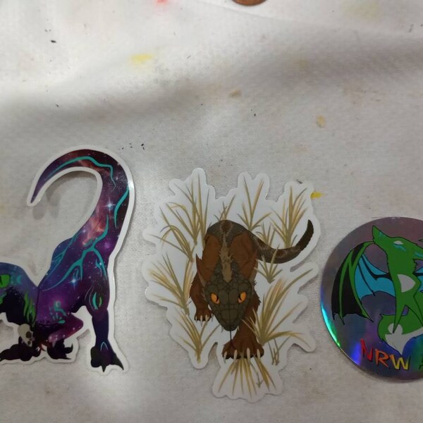 Elemental Dragons: Water Hydra Sticker *transparent* by NRW Artz - Etsy