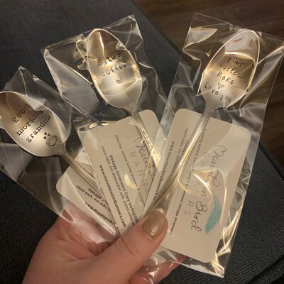 Vintage Spoon Bookmark Teacher Gift Idea Flattened Hand - Etsy