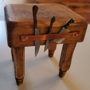 Dollhouse Miniature Wizard / Witch Bench, Artisan Hand Carved Druid ...