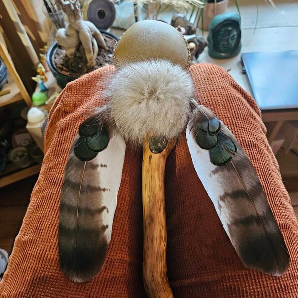 Shamanic Rattle. Unique Leather Maracas. Shamanic Tool. Spiritual ...