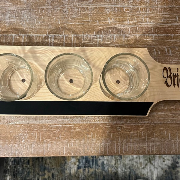 Beer Flight Tasting Paddle With Glasses, Personalized Beer Flight ...
