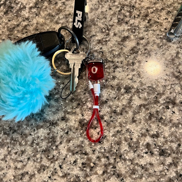 Blood Bank Key Chain,blood Bank Badge Reel, ABO Key Chain, Blood Type ...