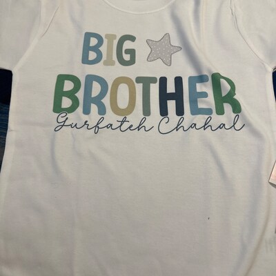 Promoted to Big Brother, Little Brother Personalised Cotton T-shirt ...