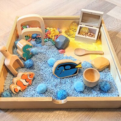 Pasta Coral Reef Coral Reef Mix sensory Bin coral Reef Pasta Under the ...