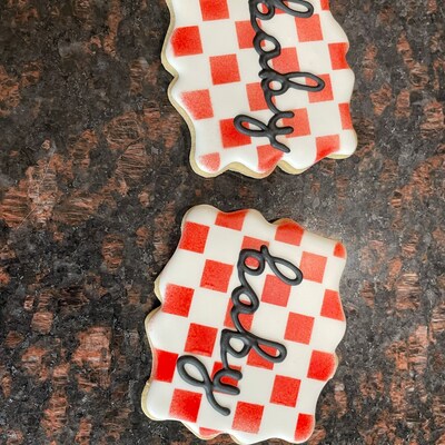 Checkerboard Pattern Cookie Stencil, Checker Board Stencil - Etsy