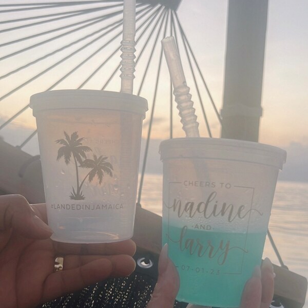 Monogrammed Color Changing Cups, Custom Wedding Favor Cups, Let the ...