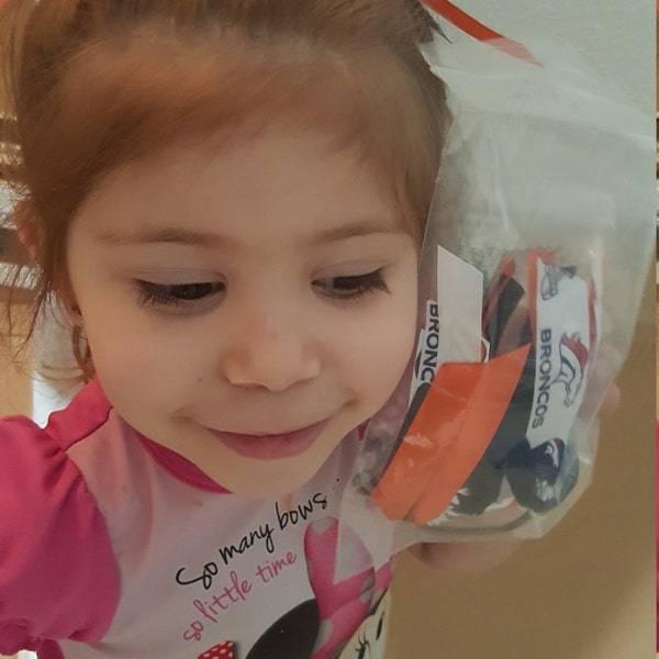 Team Colors Ribbon Ponytail Holder Made With Seattle Seahawks Grosgrain ...