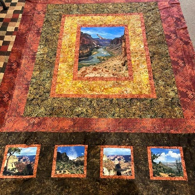 Quilt Kitmulti Window Quilt64.5 X 76.5 Dragon Fyre Block Throw Quilt ...