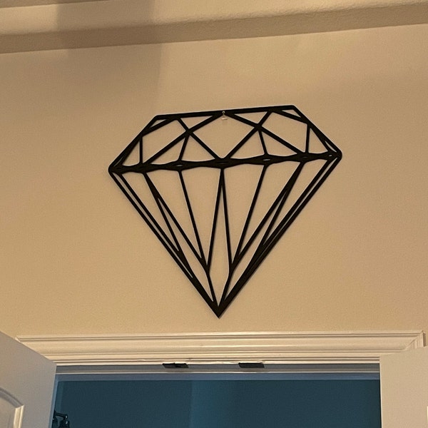 Wooden Geometric Diamond Wall Decor | Wood Wall Art Home Decor Figure ...