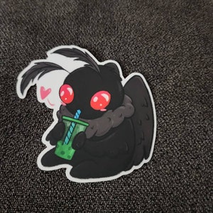 Mothman Magnets Cute Cryptid Mothman Magnet Set Boba - Etsy