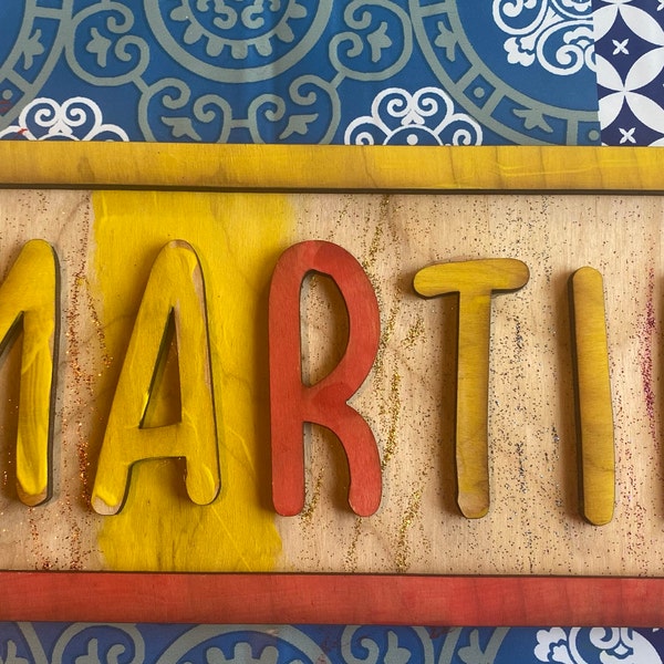 Paint Your Own Name Sign Kit/ Kid's Crafts/ Personalized Craft/ DIY ...