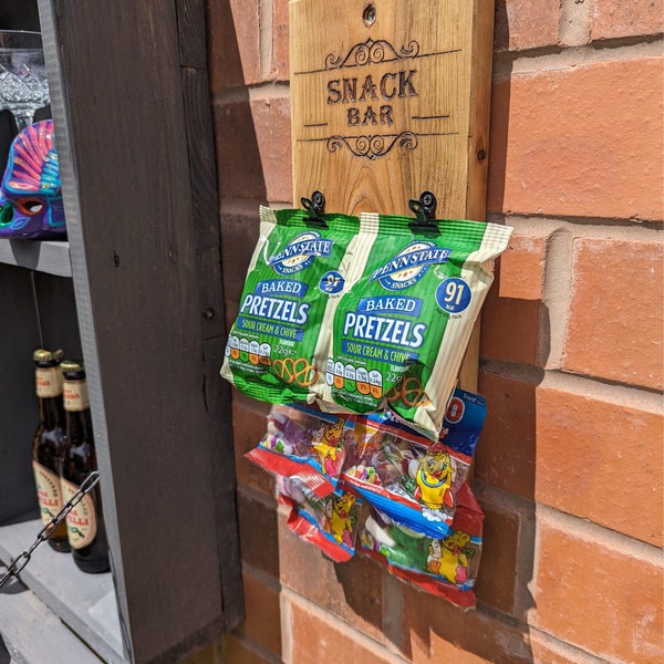 Bar Snacks Holder / Dispenser/ Clip Board - Wall Mounted Ideal for Home ...