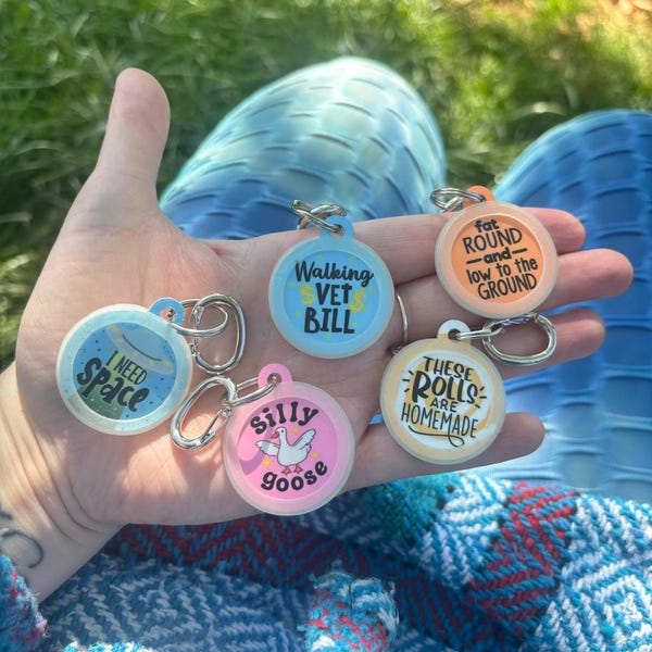 Cute Daisy Flower Dog Tag • Girl Dog Tag for Pets Personalized • Silent ...