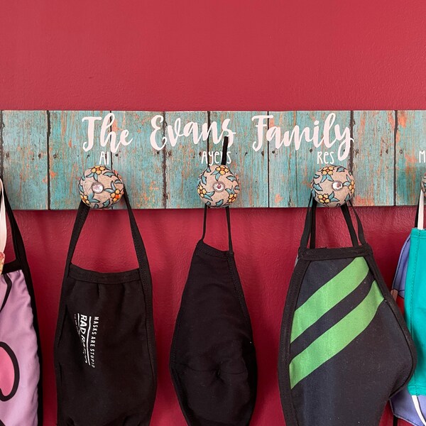 Face Mask Hanger/holder Hangup - Rustic - Etsy