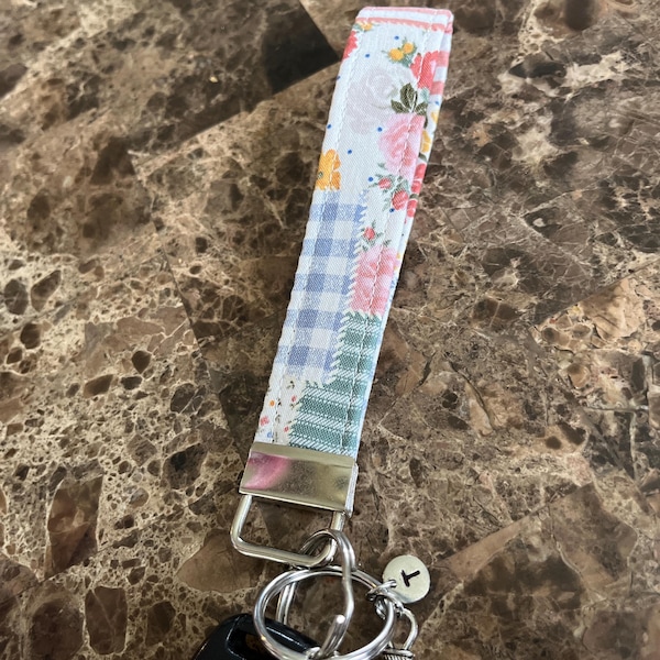 Patchwork Keychain Wristlet - Etsy