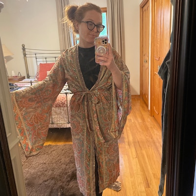 Goddess Bohemian Green Backless Dress Suit Kimono and Dress Set Free ...