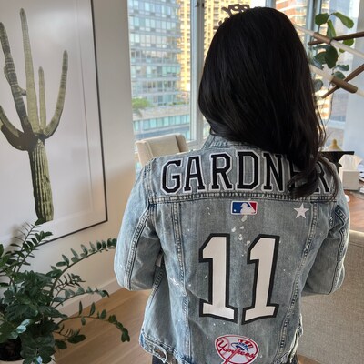 Custom Jean Jacket Custom Vinyl Logo Jacket Large Logo Sports Jacket ...