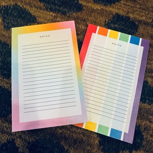 Pastel Rainbow Notepad, 4x6 Little Turkey Shoppe Cute Pastel Notepad ...