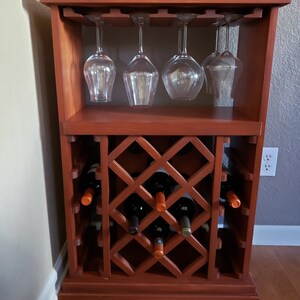 28 Bottle Lattice Style Wine Rack natural Cherry | Etsy