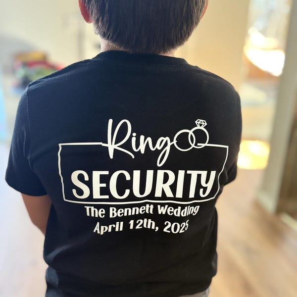 Custom Ring Security Shirt Personalized Ring Bearer Shirt Gift Ring ...
