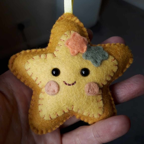 Star PDF Pattern Felt Stars DIY Star Ornament Nursery Decor Baby's ...