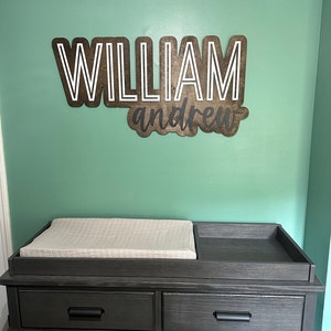 Large Wood Name Sign, Nursery Name Sign, Girl Name Sign, Above Crib ...