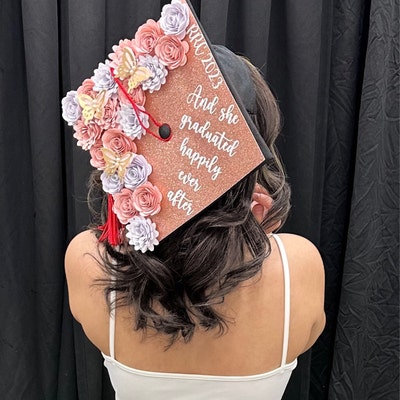 Blue Graduation Cap Topper, Custom Grad Cap, Graduation Cap Design ...