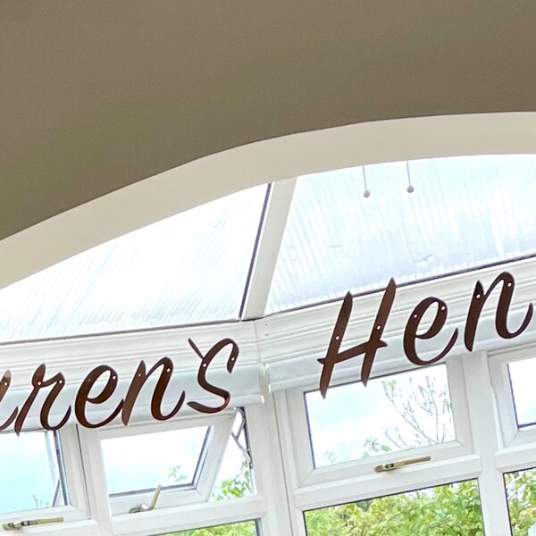 Personalised Hen Do Banner, Available in Bronze, Silver or Gold, Hen Do ...