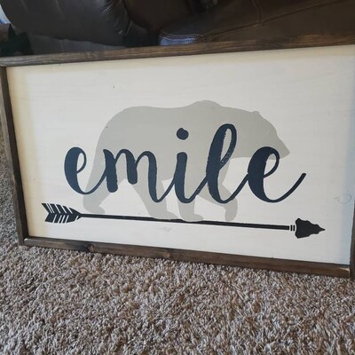 Boho Nursery Name Sign Flower Succulent Baby Name Personalized - Etsy