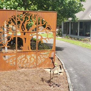 Tree of Life Metal Privacy Screen Set of 3 Large Home & | Etsy