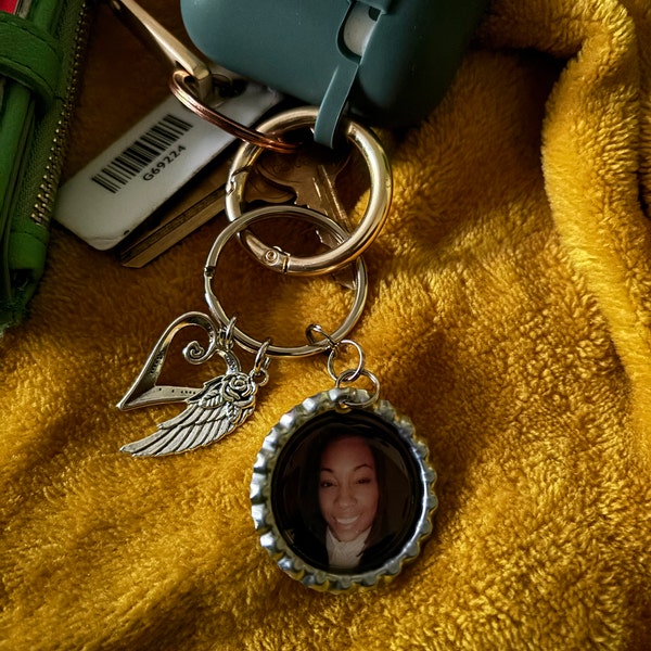 Memorial Keychain - Memorial Gift - Photo Memorial - Remembrance Gift ...