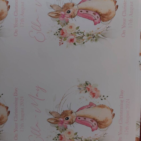 Personalised Peter Rabbit Christmas Wrapping Paper - Etsy