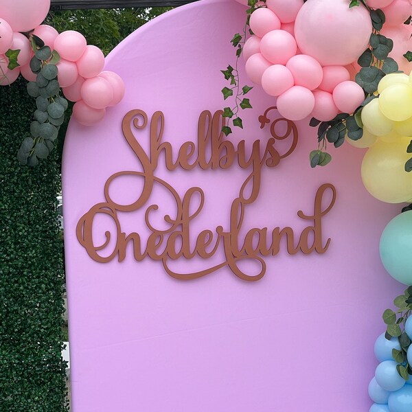 Sign for Party Backdrop, Custom Wooden Name Sign for Nursery, First ...