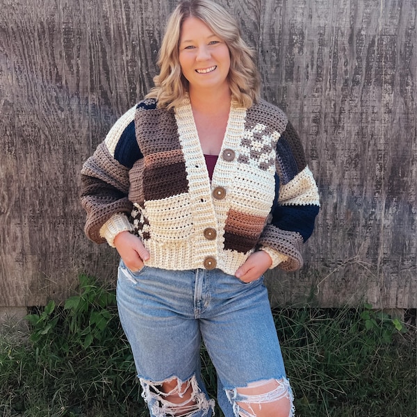The Luna Cardigan Crochet Pattern | PDF PATTERN With Design Template ...