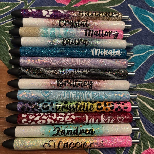 Seashore Glitter Pen | Beach Glitter Pens | Personalized Glitter Pen ...