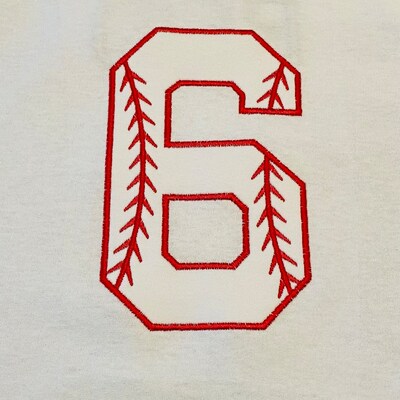 Baseball Numbers Applique,0-9 Numbers Embroidery,baseball Shirt ...