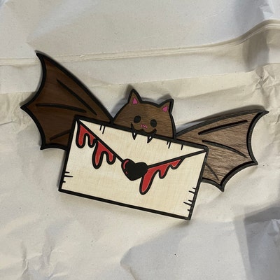 Im Batty for You Wooden Messenger Bat Decor Can Also Be Engraved on the ...