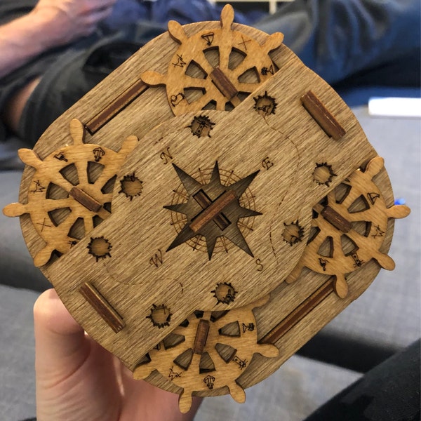 Kryptos Cryptex Wooden Kit. Portable Puzzle Vault for Secret Messages ...